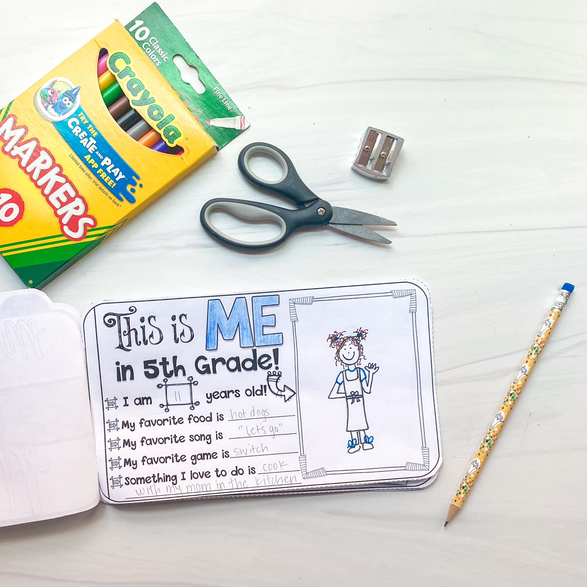 Writing Keepsake - First Day & Last Day of School - Simply Skilled Teaching