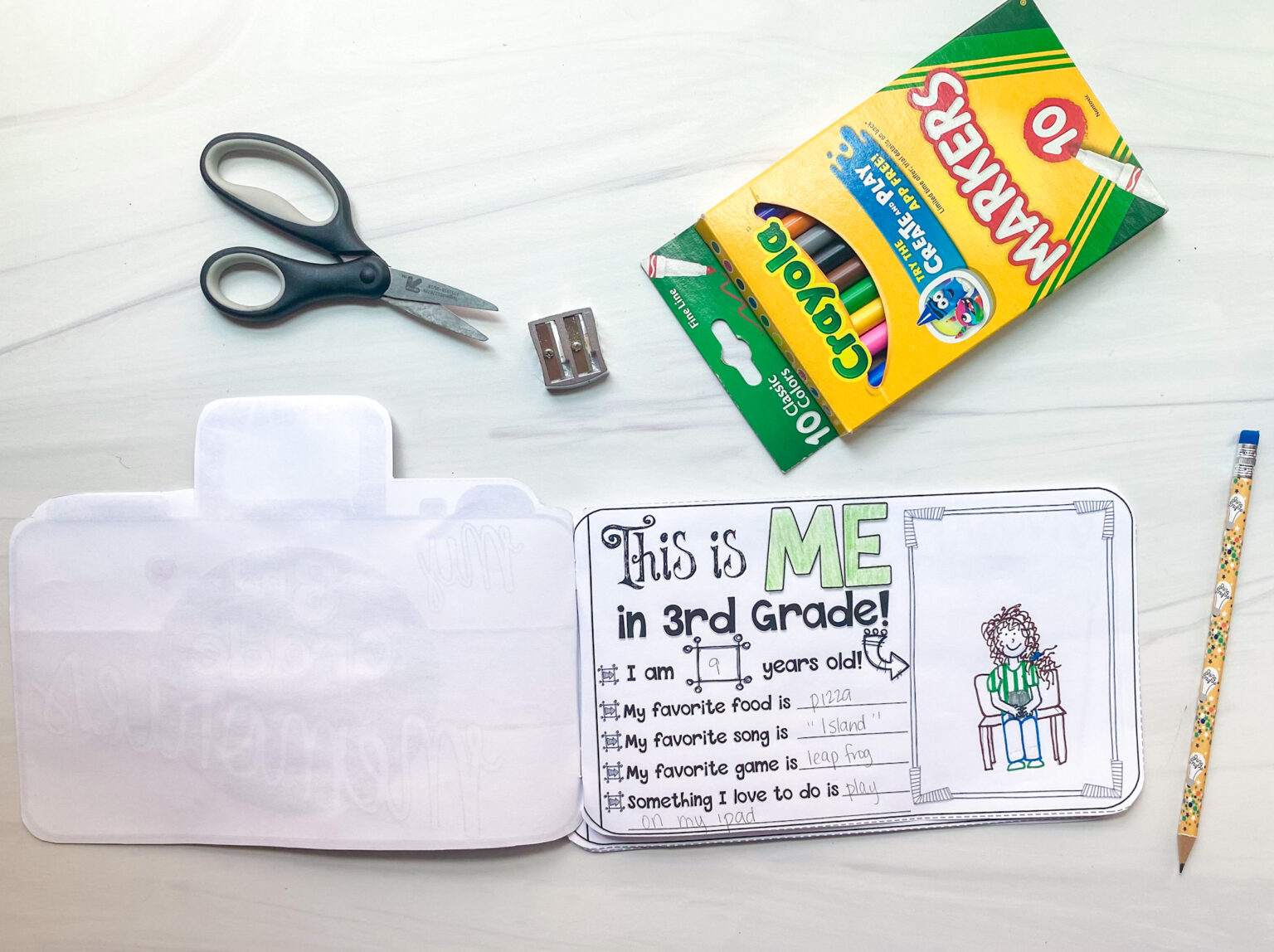 Writing Keepsake - First Day & Last Day of School - Simply Skilled Teaching